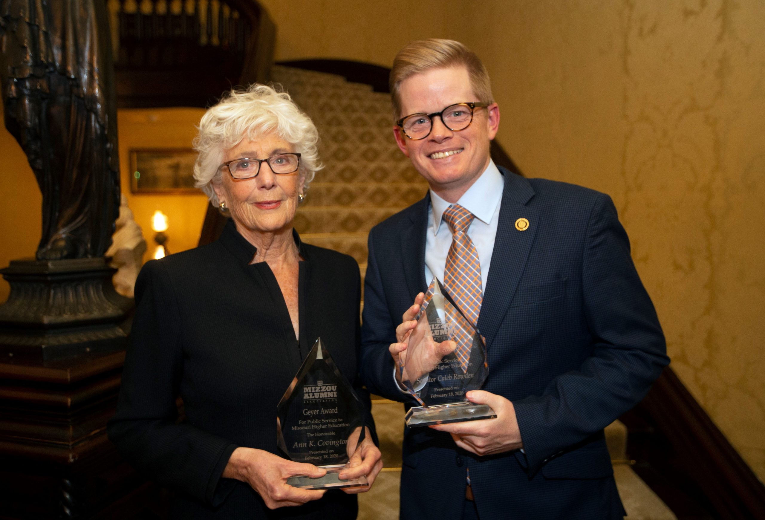 Mizzou Alumni Association honors Rowden, Covington with Geyer Awards